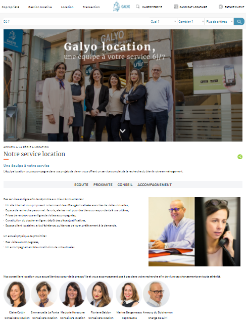 Site Web Galyo - La Comm' Nouvelle